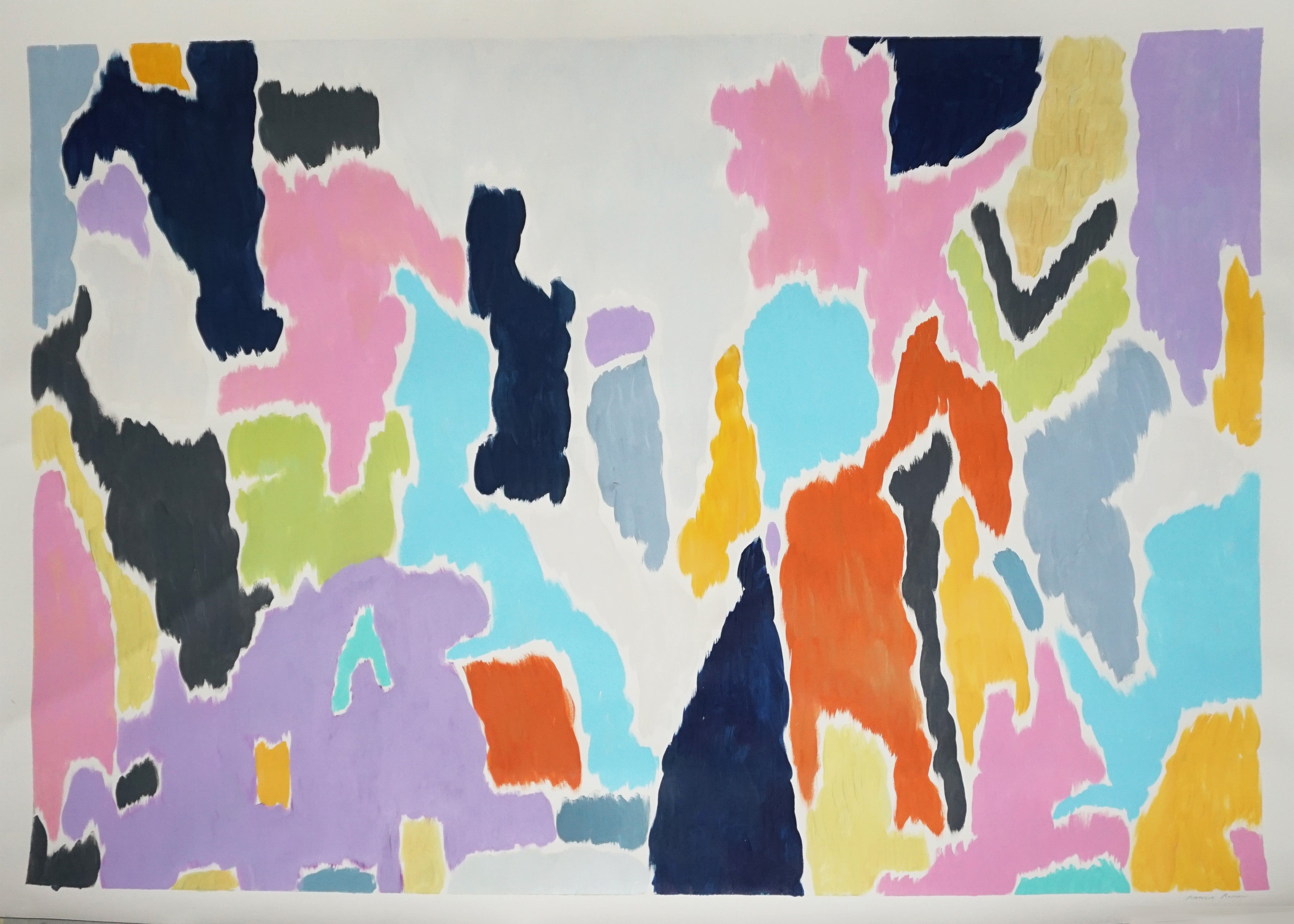 Jules Olitski - Jules Olitski Original Watercolor Painting Signed Color ...