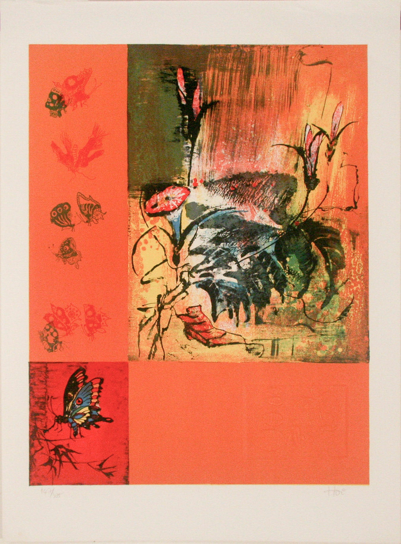 Hoi Lebadang - Abstract Horse Lithograph, Limited Edition Artist Signed ...