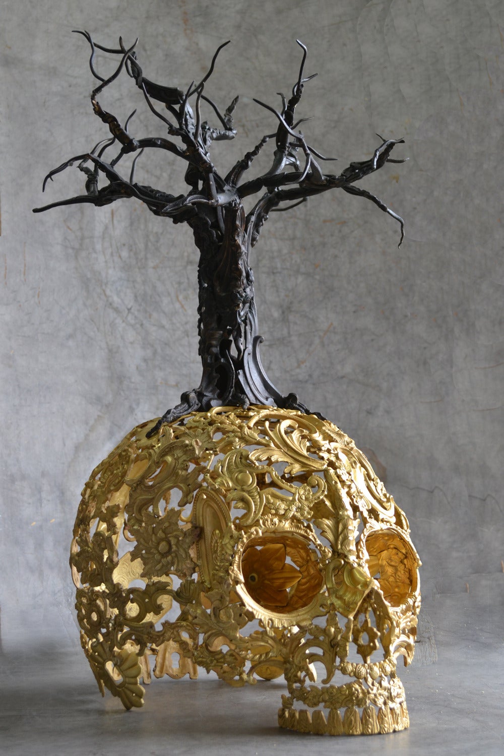 Alain BELLINO - Monsancto - Bronze Skull Sculpture at 1stDibs