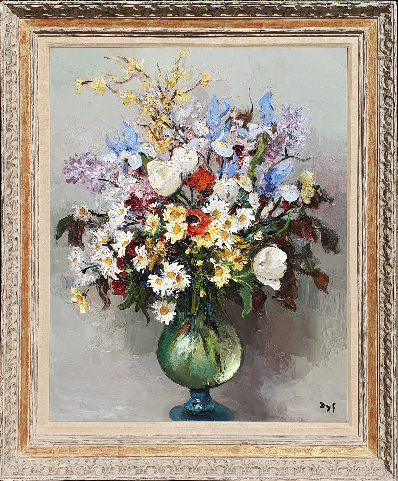 Marcel Dyf - Bouquet de Fleurs - large signed oil on canvas by Marcel ...
