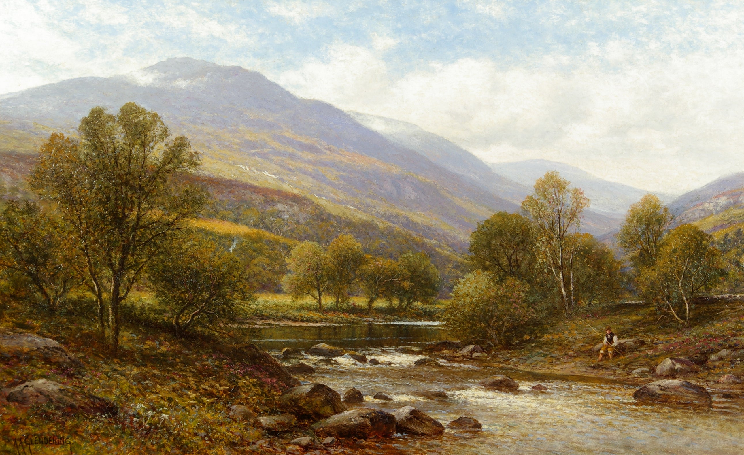 Alfred Augustus Glendening Senior - Glendening Antique English Sunset ...