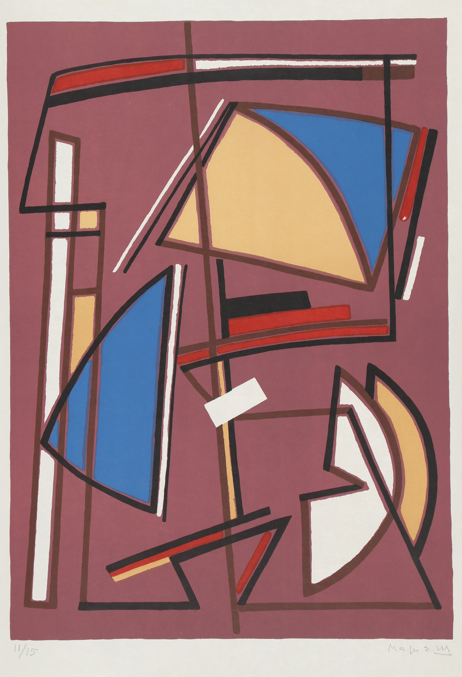 Alberto Magnelli - Abstract Composition - Original Lithograph by ...