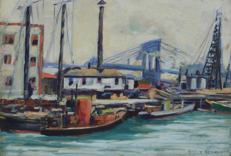 Harry W. Newman - Busy Harbor at 1stDibs