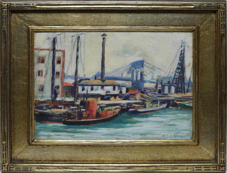 Harry W. Newman - Busy Harbor at 1stDibs