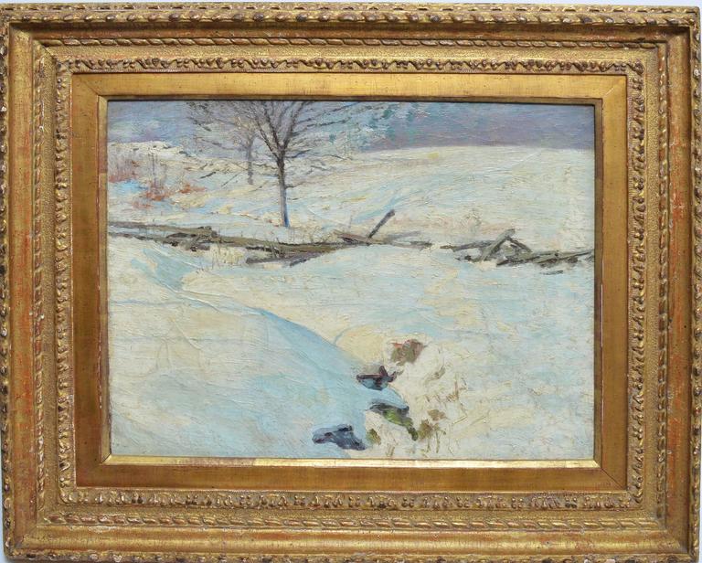 William Cahill - Winter Impressionist Landscape by William Cahill at ...