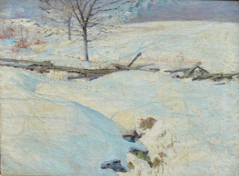 William Cahill - Winter Impressionist Landscape by William Cahill at ...