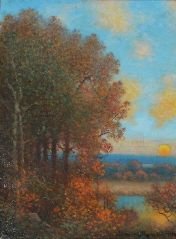 Frank Russell Green - Sunset Landscape by Frank Russell Green at 1stDibs
