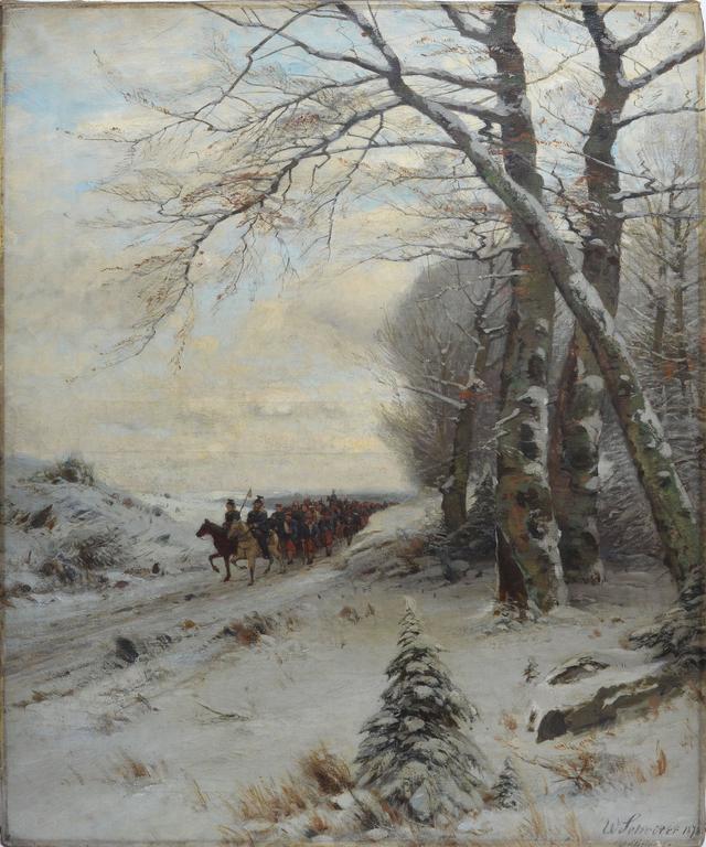 Wilhelm Schroeter - German Winter Landscape at 1stDibs
