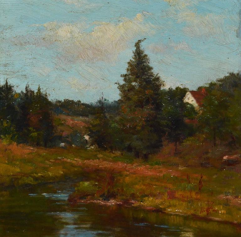 Gaetano Capone - American Impressionist River Landscape by Gaetano ...