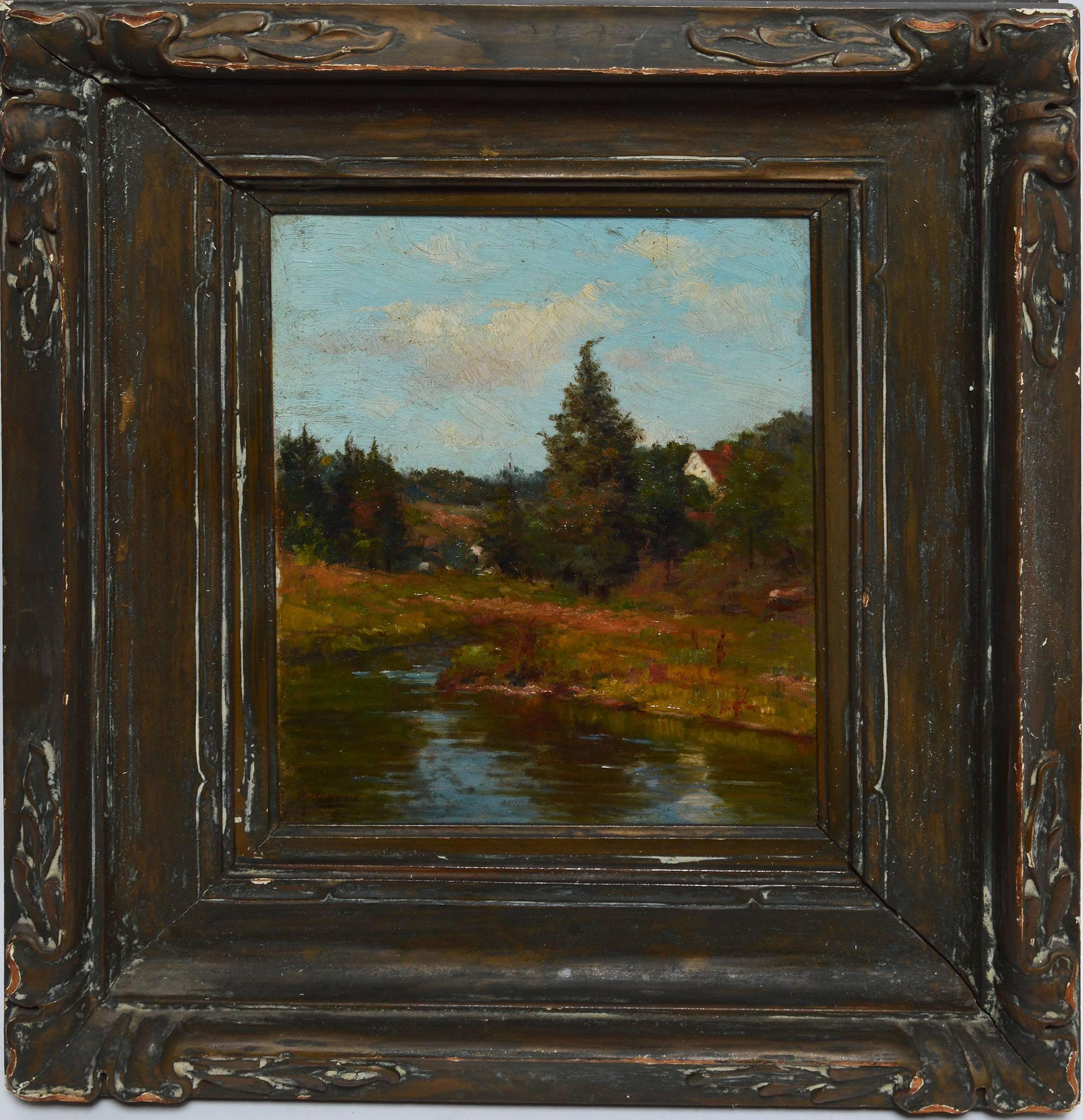 Gaetano Capone - American Impressionist River Landscape by Gaetano ...