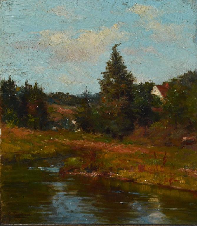 Gaetano Capone - American Impressionist River Landscape by Gaetano ...