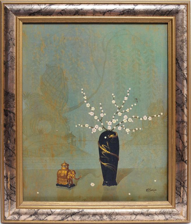 Alfonso Toran - Realist Still Life with Elephant Statue by Alfonso ...