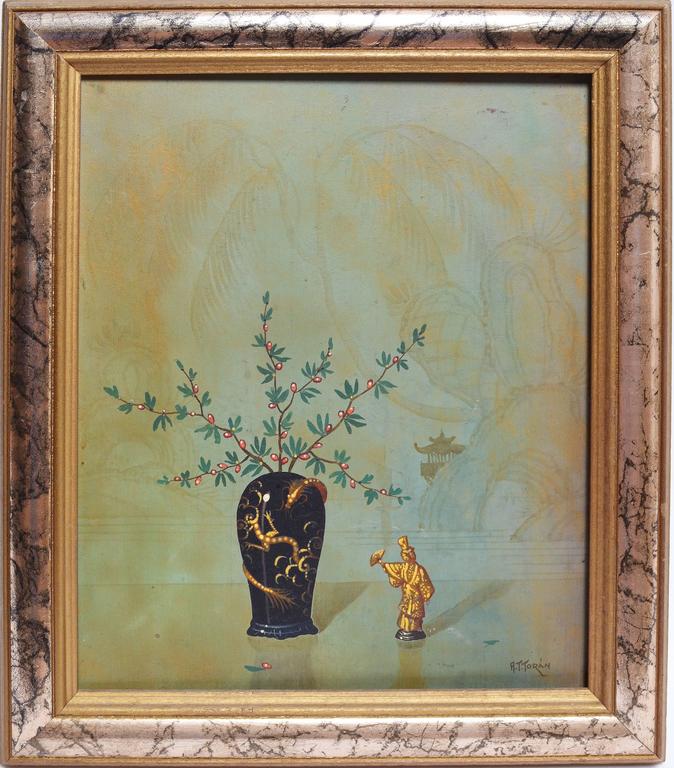 Alfonso Toran - Delicate Still Life with Japanese Motif by Alfonso ...