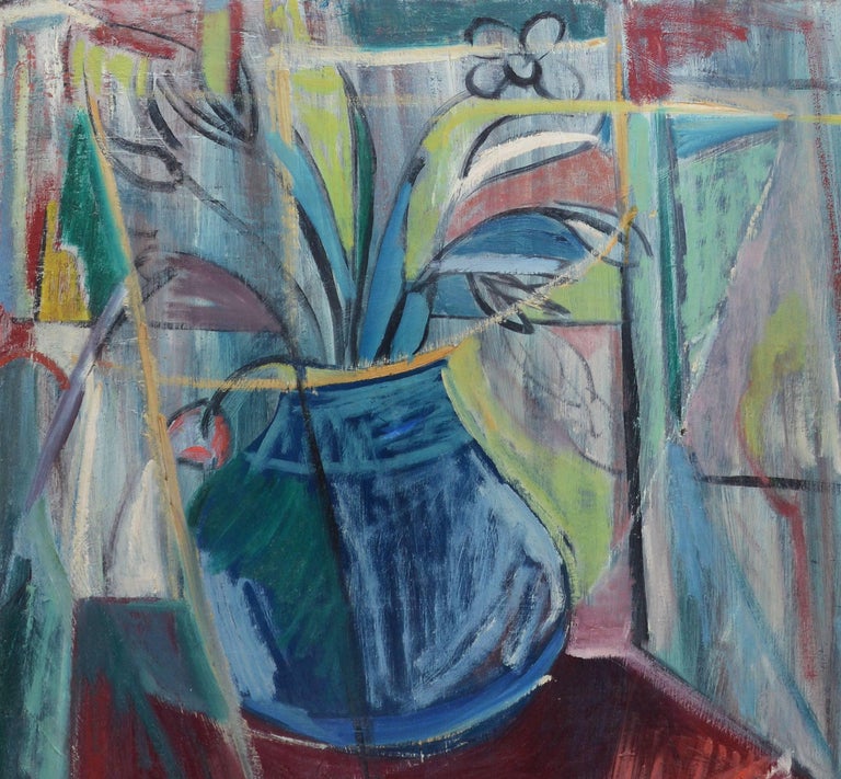 Golda Lewis - Mid Century Modern Abstract Flower Still Life at 1stDibs
