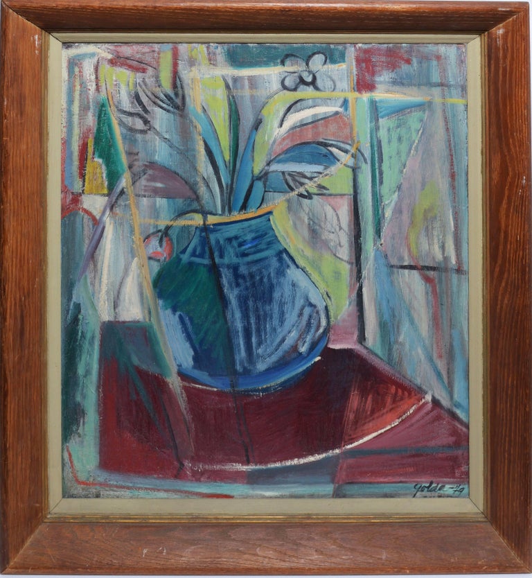 Golda Lewis - Mid Century Modern Abstract Flower Still Life at 1stDibs