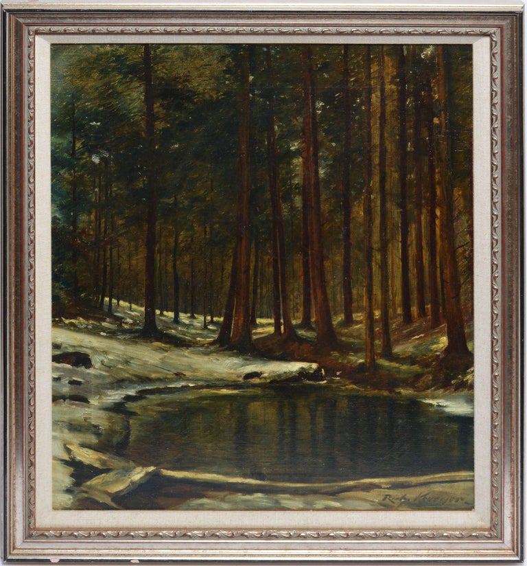 Richard Kruger - The Secluded Pond in Winter by Richard Kruger at 1stDibs