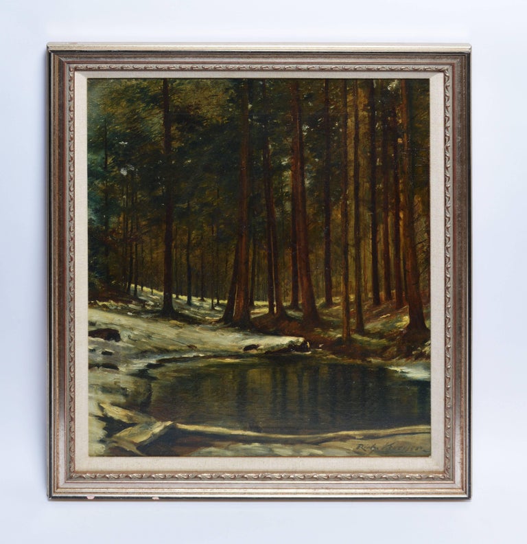 Richard Kruger - The Secluded Pond in Winter by Richard Kruger at 1stDibs