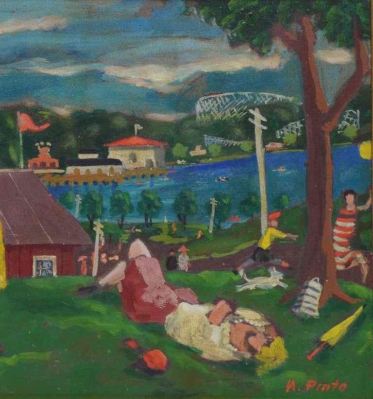 Angelo Pinto - Seaside Lounging by Angelo Pinto at 1stDibs