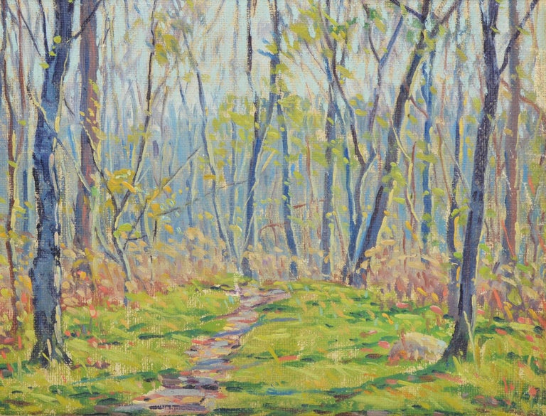 Unknown - Impressionist Path Thru the Woods at 1stDibs