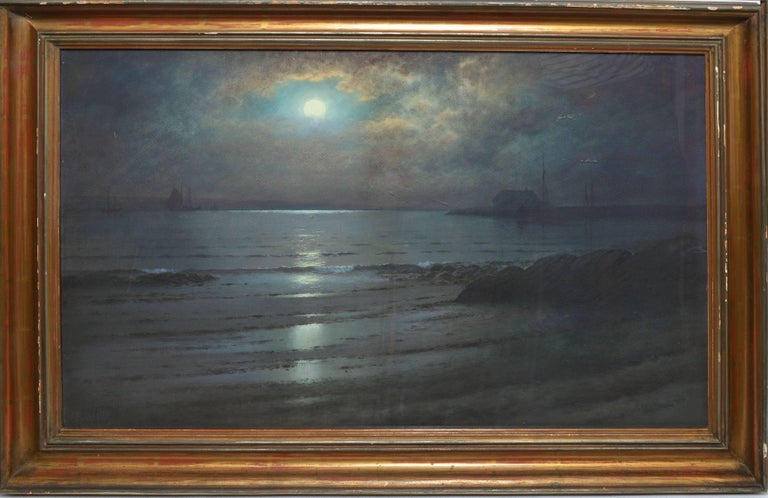 Neil Mitchill - Moonlit View of the Coast by Neil Mitchill at 1stDibs