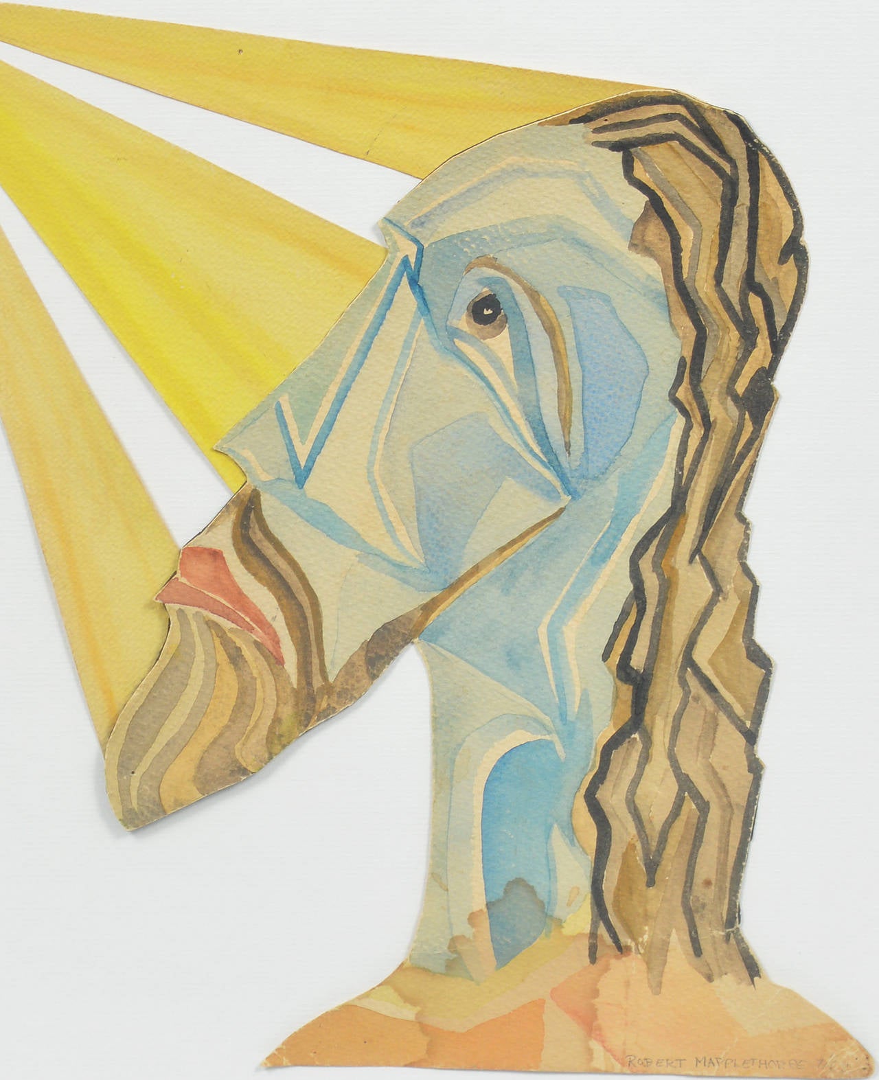 Robert Mapplethorpe - Mixed Media Collage Portrait at 1stDibs