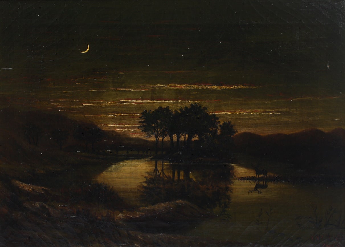 Arthur W. Tidd - Nocturnal Landscape at 1stDibs | nocturnal landscape ...