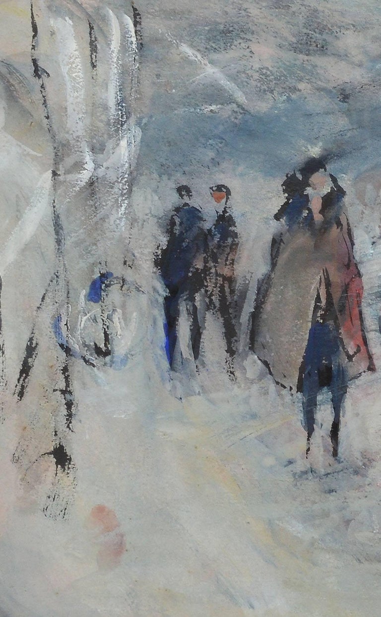Abel Bertram - Modernist Winter Landscape by Abel Bertram at 1stDibs