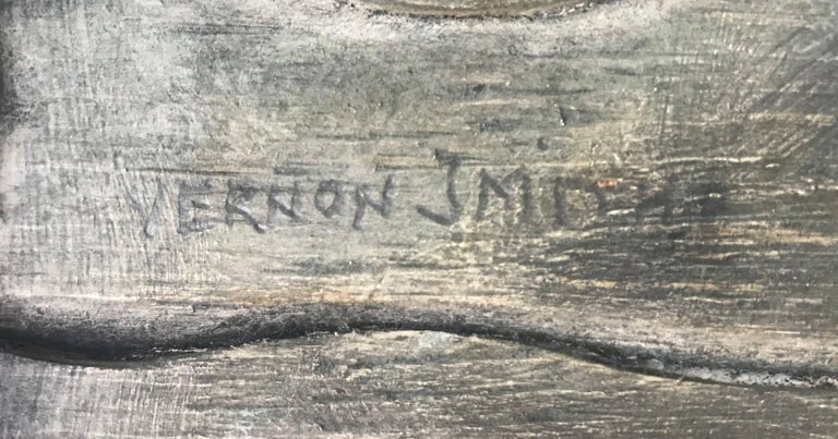 Vernon Smith - Cubist Abstraction, Bas Relief in Wood by Vernon B ...