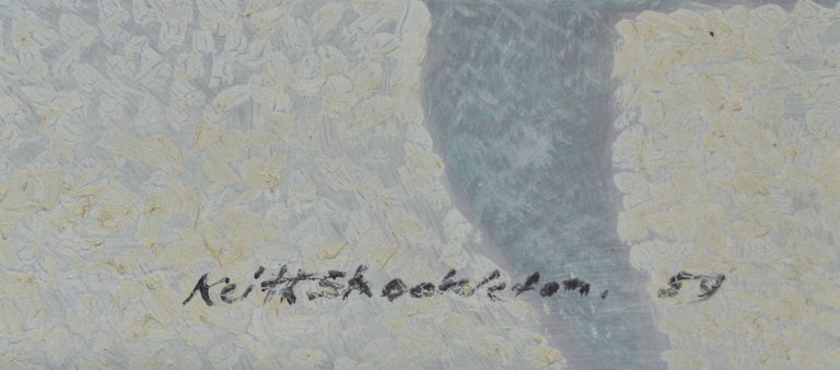 Keith Shackleton - Pintail Ducks in Flight, Modernist Painting by Keith ...