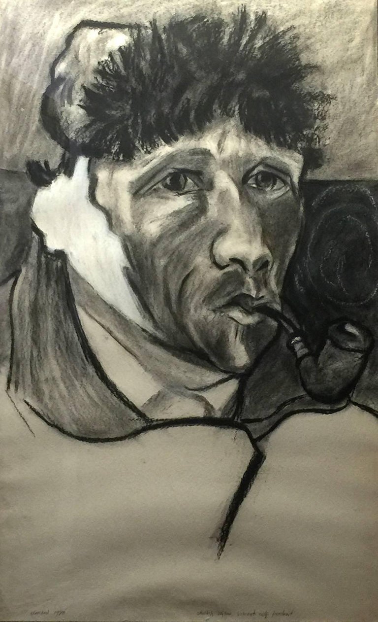 Wes Olmsted - Sketch After Vincent Self Portrait No. 3 For Sale at 1stDibs