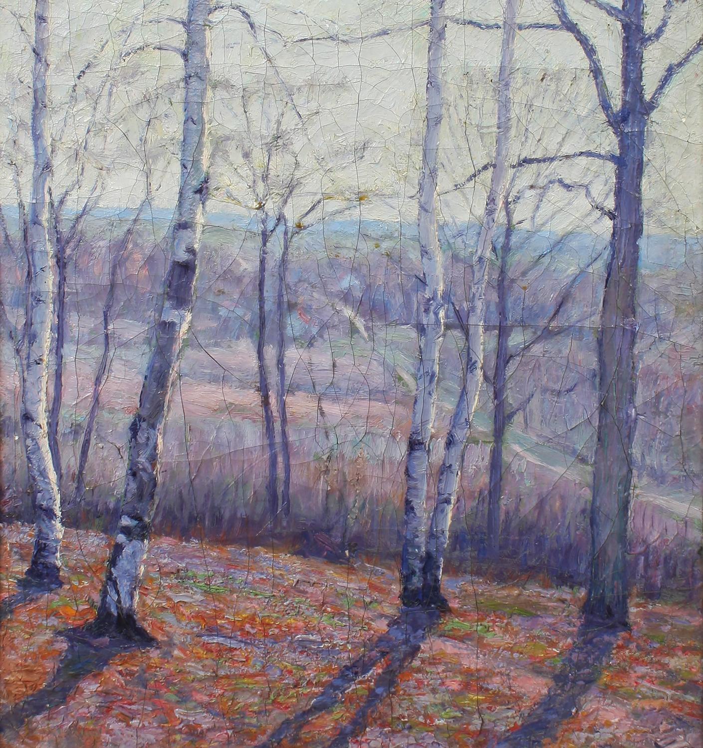 Robert Francis Williams - Impressionist Fall Landscape of Birch Trees ...