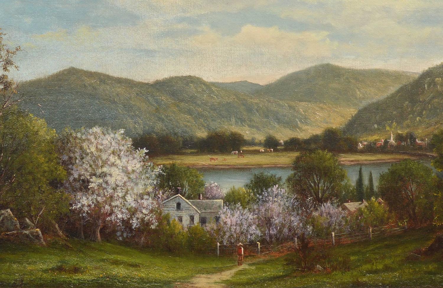 Charles Wilson Knapp - Cherry Blossoms in the Hudson River Valley at ...