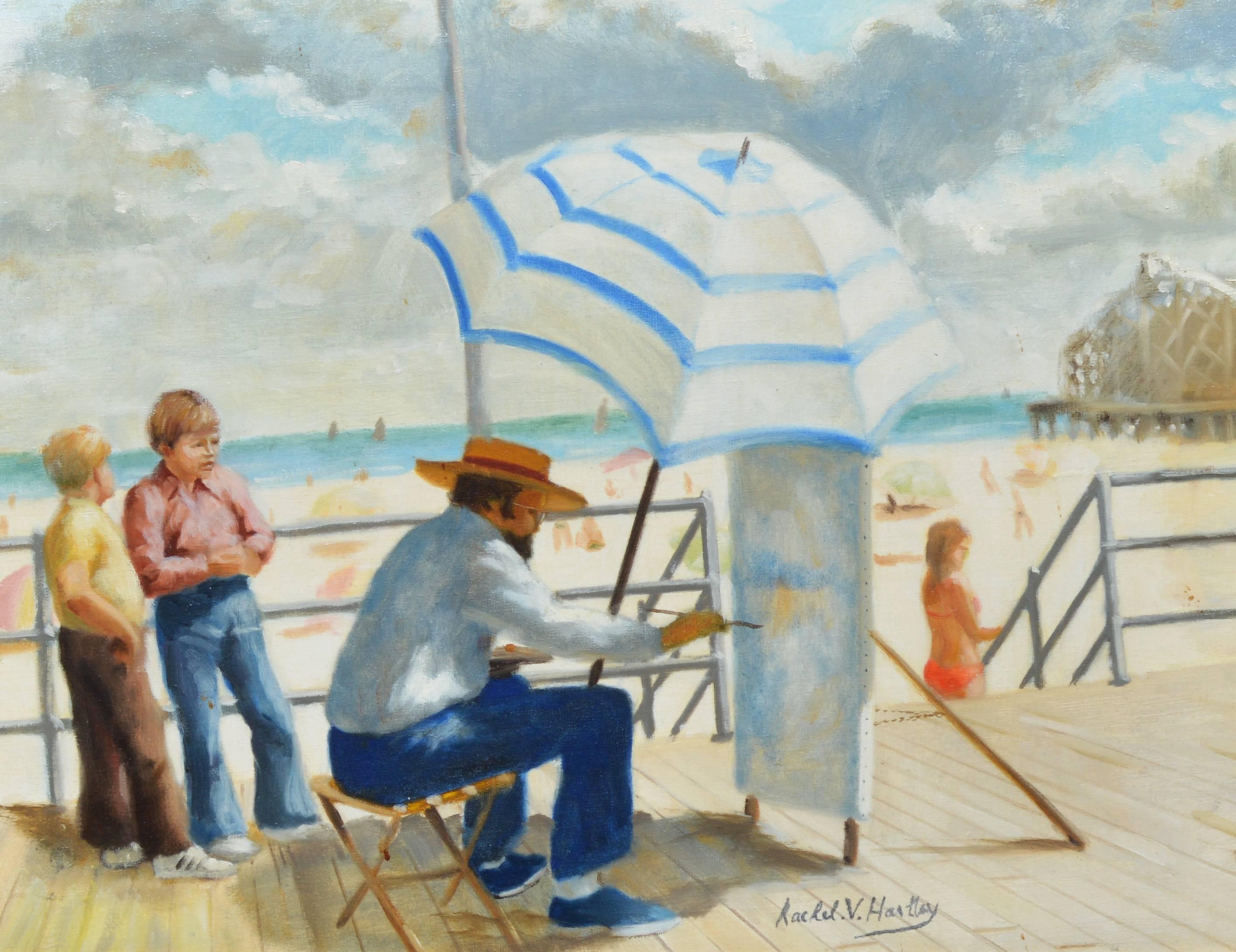 Rachel Hartley - Painting at the Beach at 1stDibs | rachel hartley ...