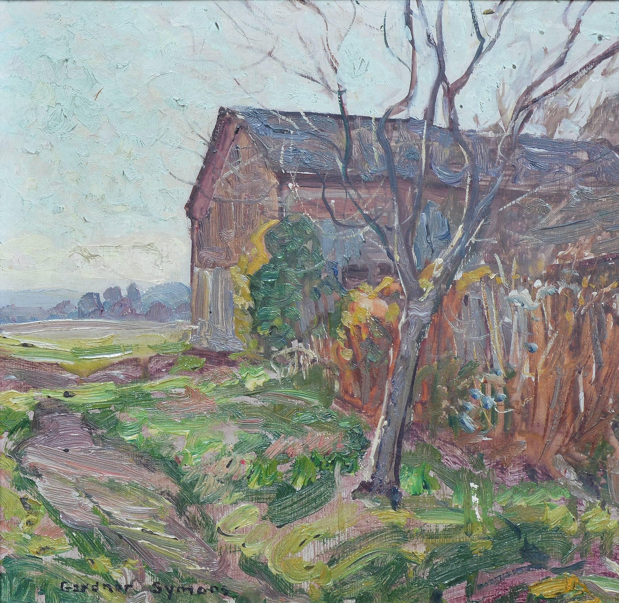 George Gardner Symons - Late Fall Impressionist Landscape at 1stDibs