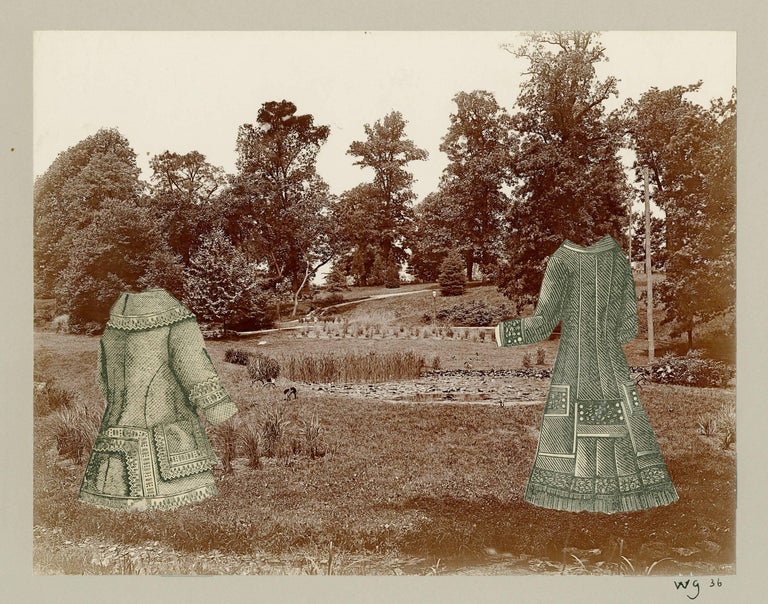 Witold Gordon - Two Headless young figures in a wooded landscape with a ...