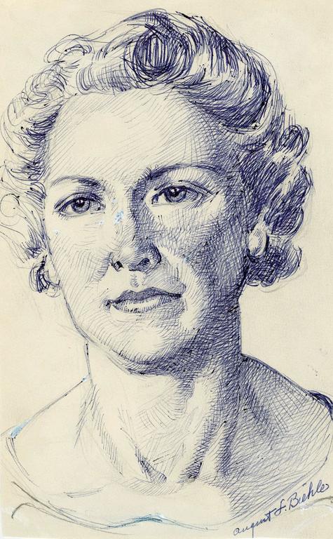 August F. Biehle - Marie, the Artist's wife at 1stDibs