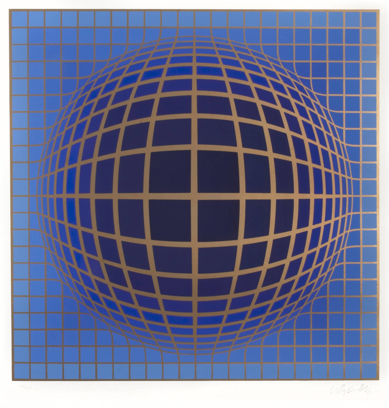 Victor Vasarely - Vega-Bleu at 1stDibs | vega nor, vega bleu, vega-nor