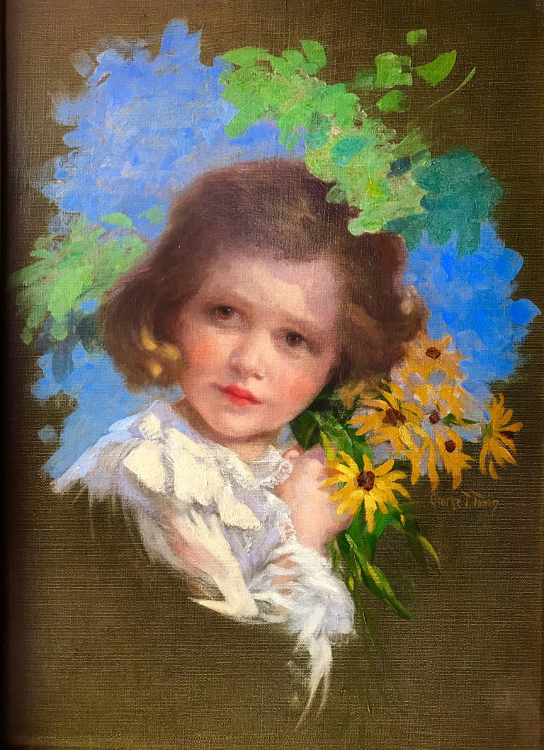 George Timothy Tobin - “Girl with Black-eyed Susans” For Sale at 1stDibs