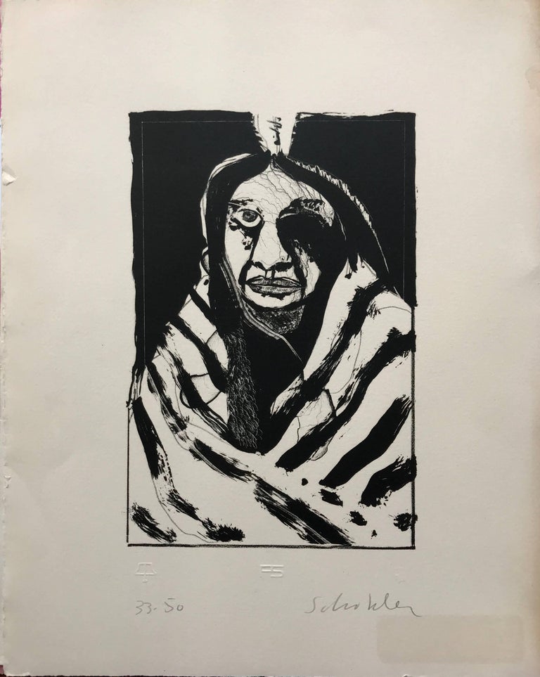 Fritz Scholder - Last Indian With American Flag #87/150, Print For Sale ...