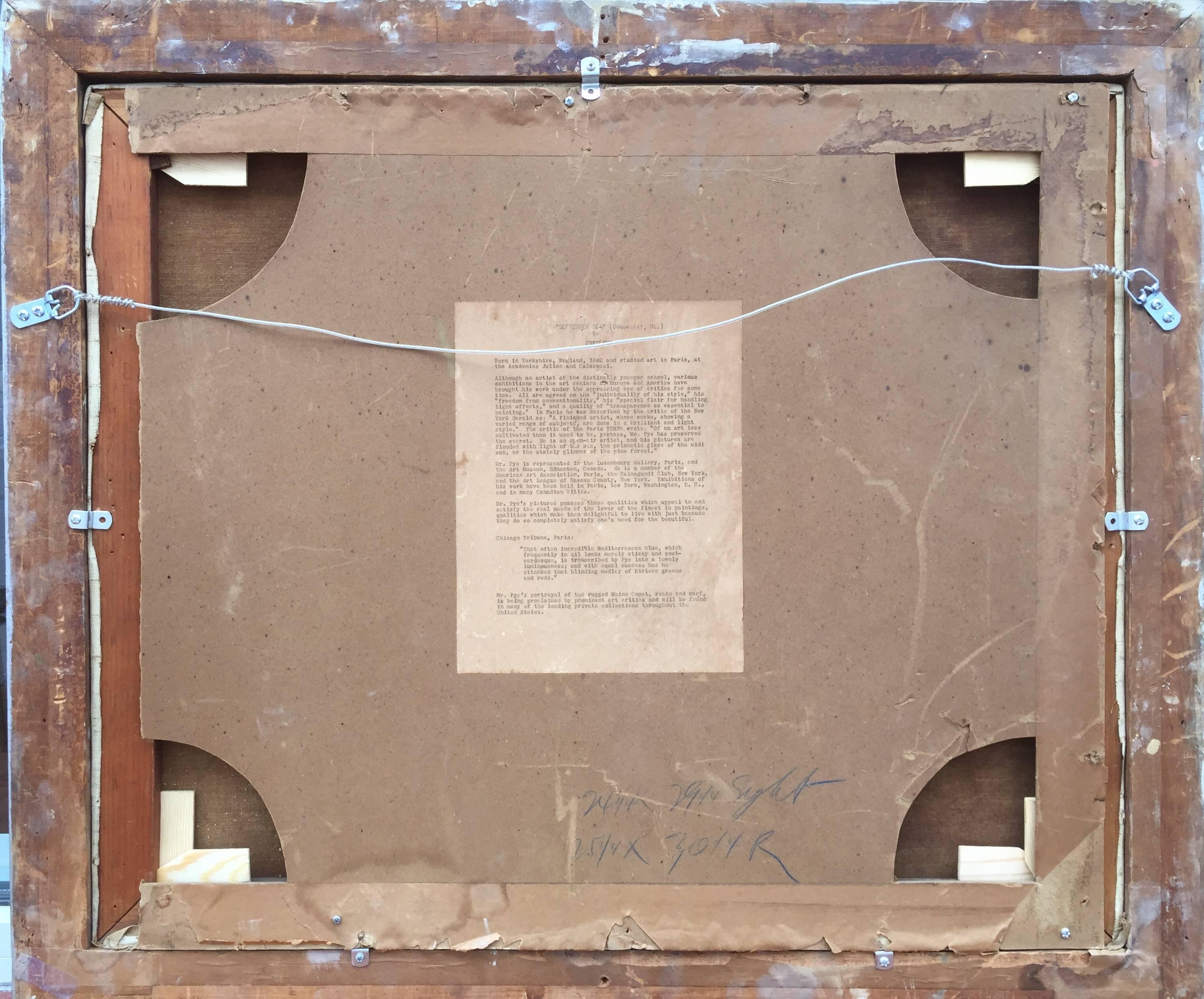 Fred Pye - "September Seas, Ogunquit, Maine" at 1stDibs | fred pye ...