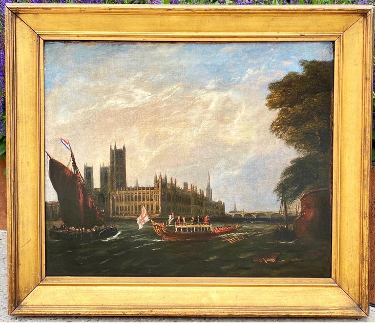 18th century British Painting - View of Westminster - London Thames ...