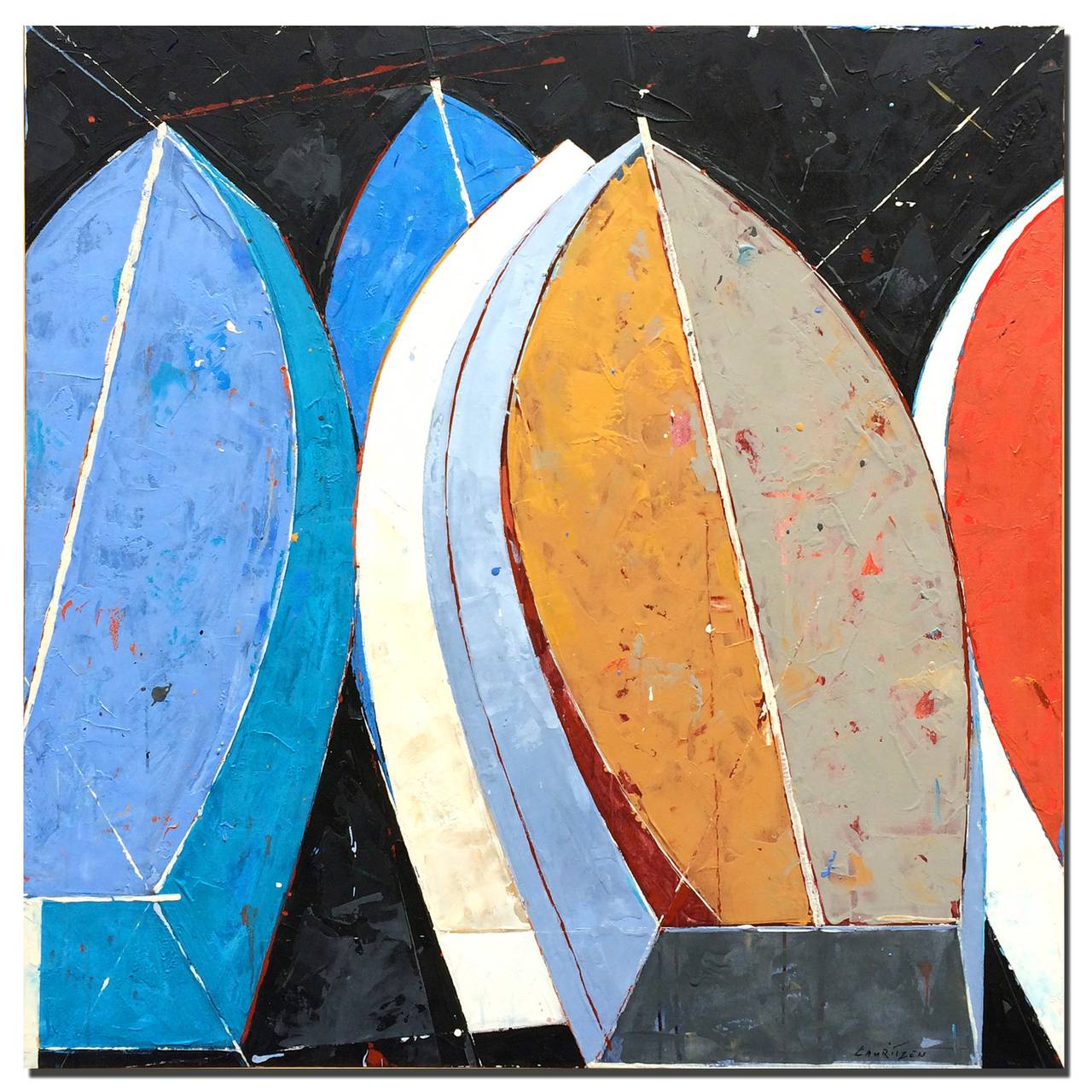 Bruce Lauritzen - Stacked Boats II V-37 For Sale at 1stDibs | bruce ...