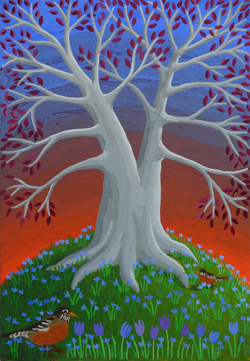 Amy Lincoln - Copper Beech Tree, Painting For Sale at 1stdibs