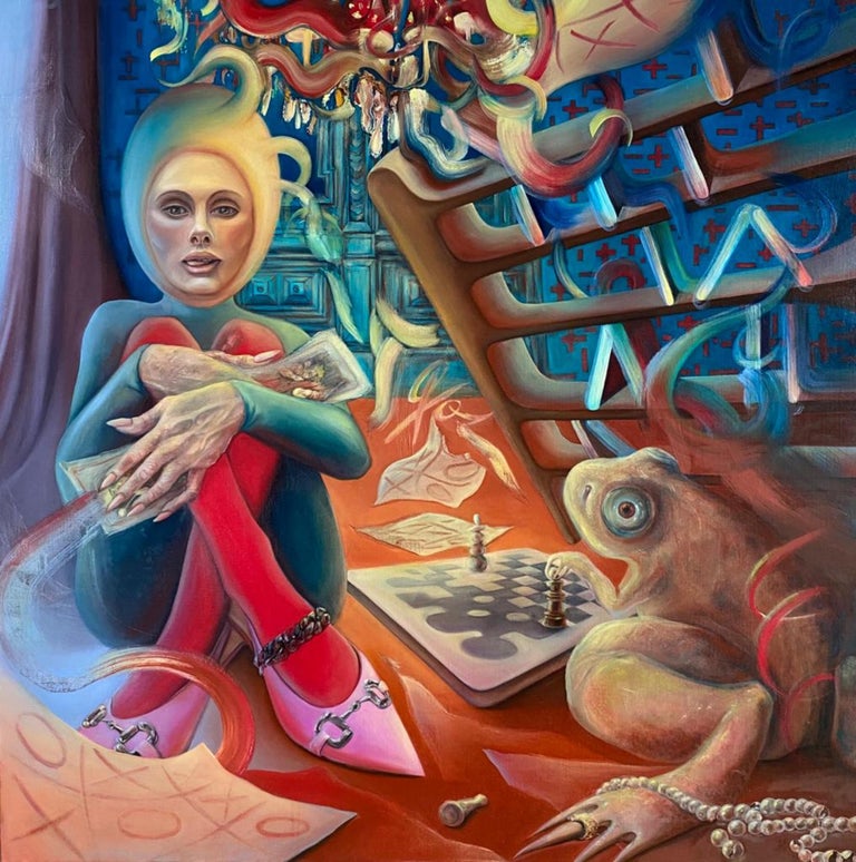Ruslana Nosak - “Psycho 2. Princess Frog”. 100x100cm For Sale at 1stDibs