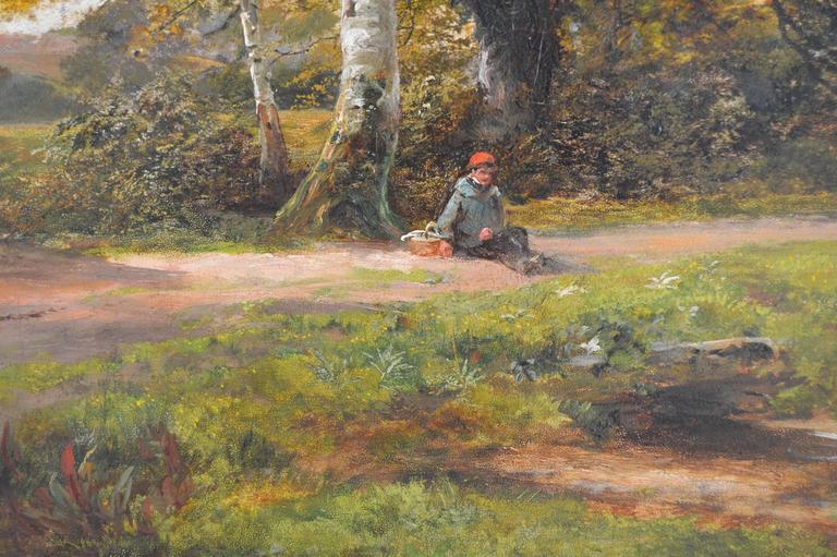 George Turner - A Scene near Ticknall, Derbyshire, oil on canvas at ...