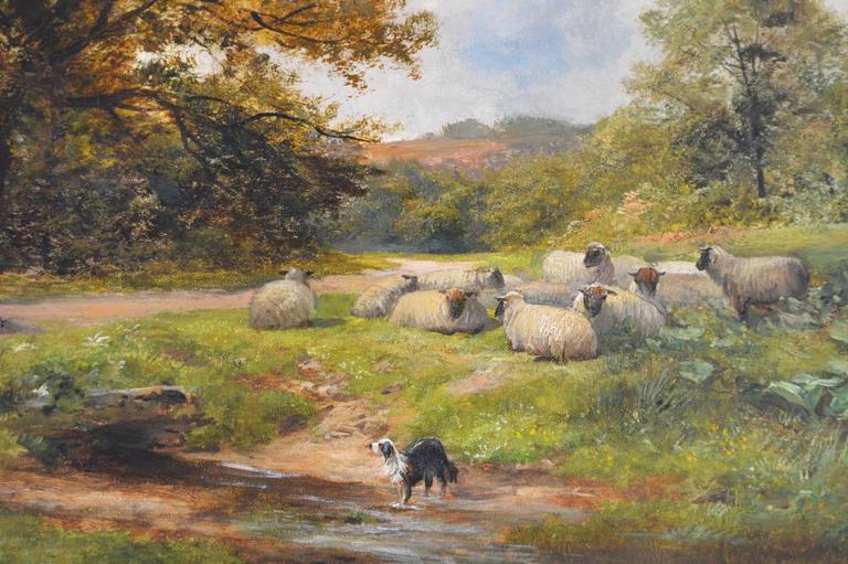 George Turner - A Scene near Ticknall, Derbyshire, oil on canvas at ...