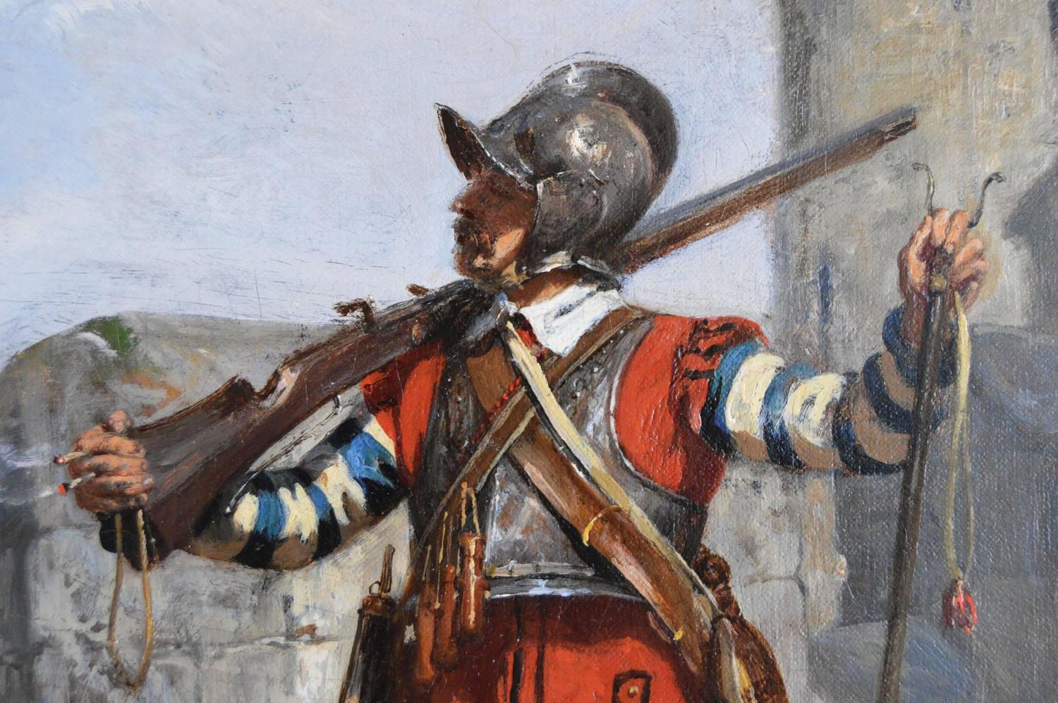 Ernest Crofts - On Guard, Oil on canvas For Sale at 1stdibs