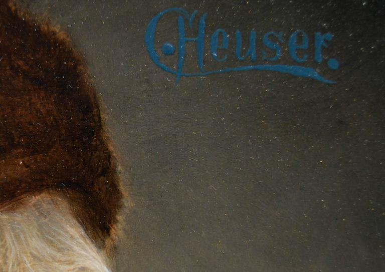 Carl Heuser - 19th Century pair of oil painting portraits of Bavarian ...