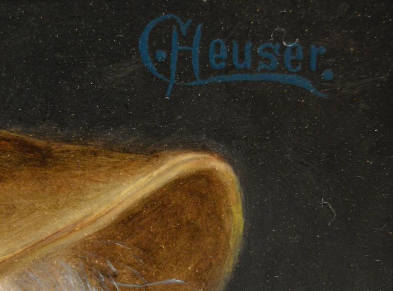 Carl Heuser - 19th Century pair of oil painting portraits of Bavarian ...