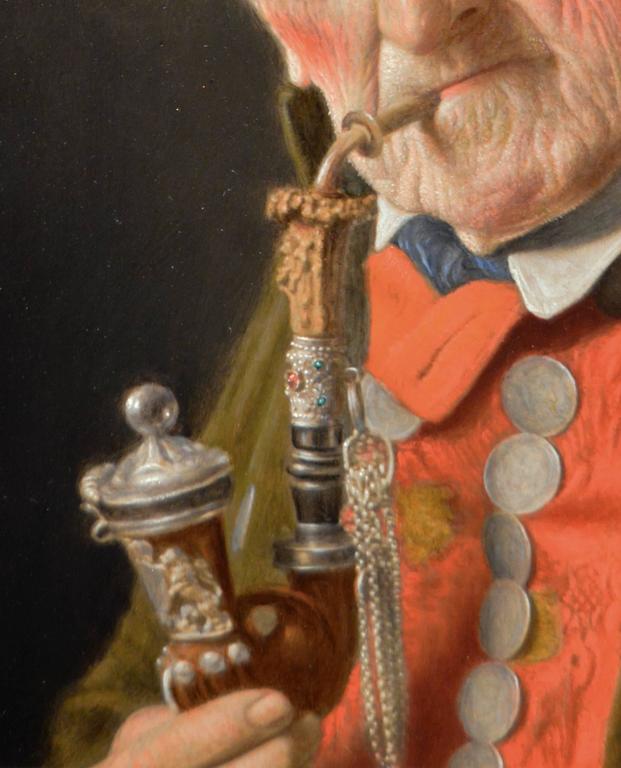 Carl Heuser - 19th Century pair of oil painting portraits of Bavarian ...